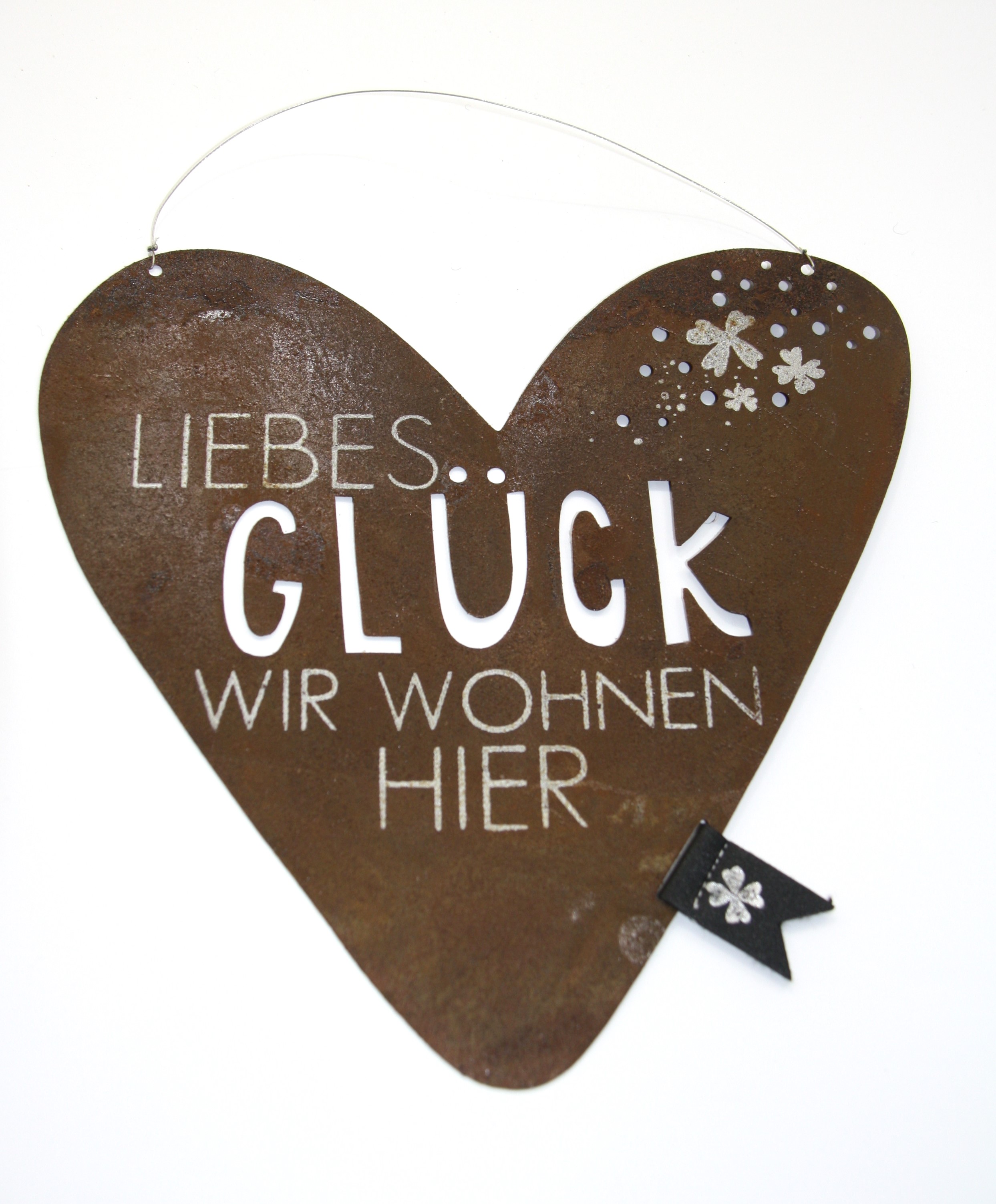 rostiges herz, herz mit spruch, spruch über das leben, good old friends ...