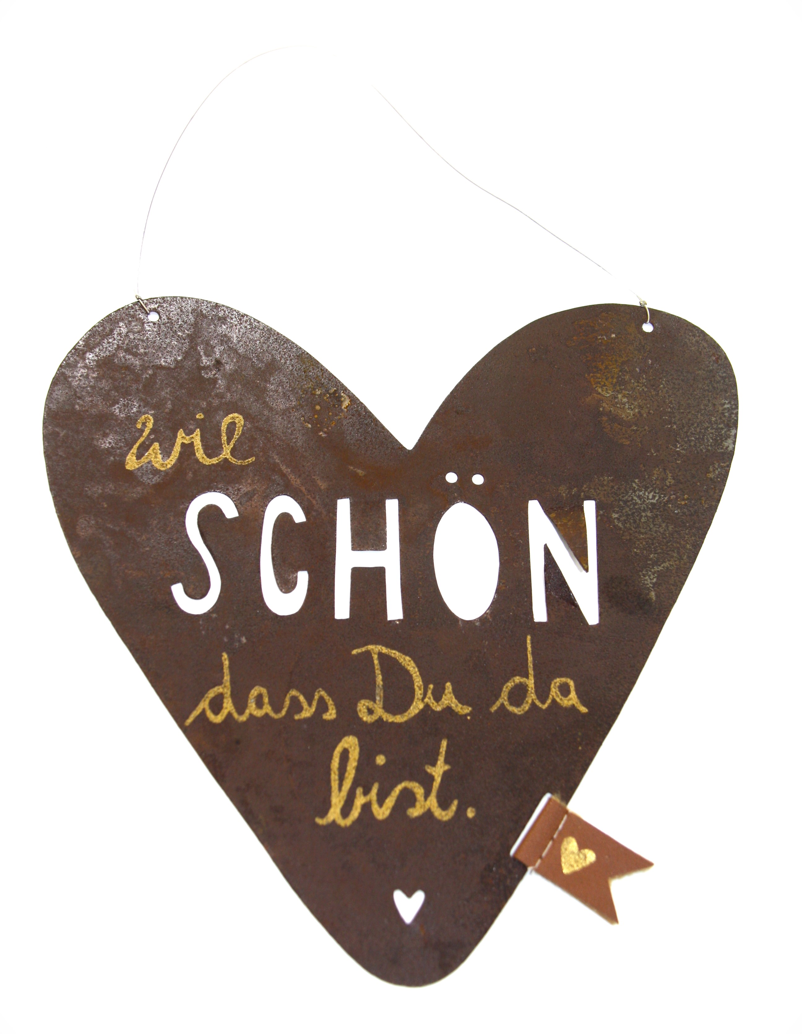 rostiges herz, herz mit spruch, spruch über das leben, good old friends ...